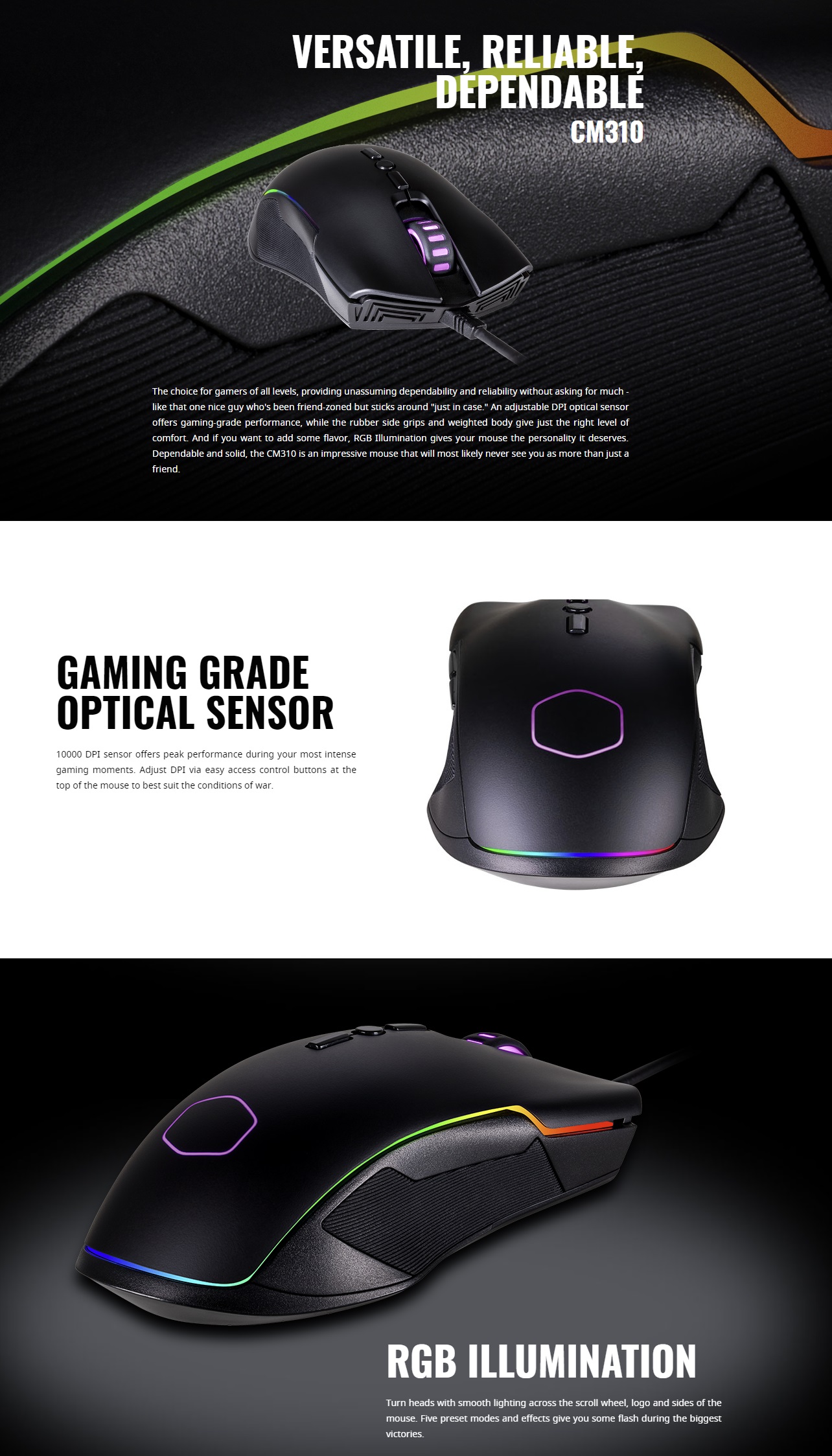 Cooler Master's new CM310 is a S$49 ambidextrous RGB gaming mouse - The ...