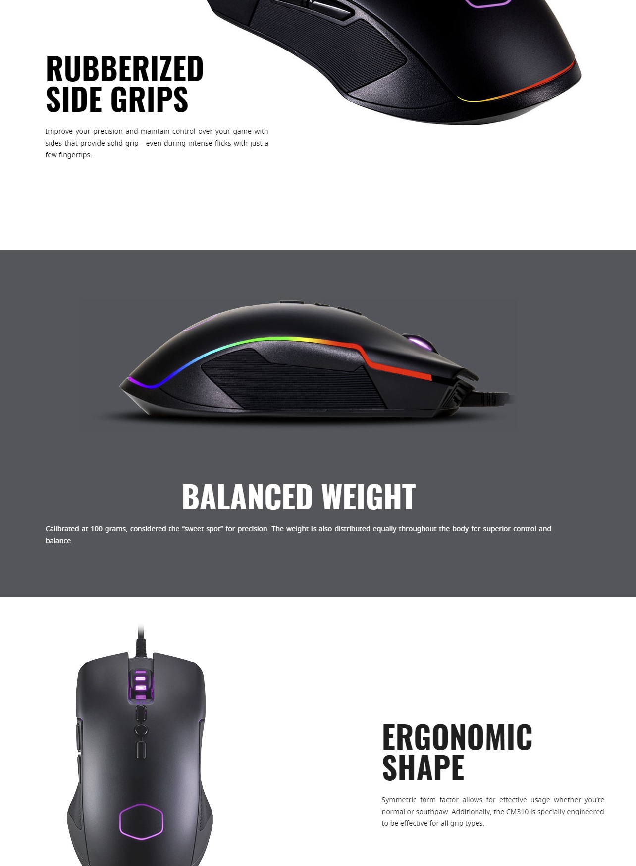 Cooler Master's new CM310 is a S$49 ambidextrous RGB gaming mouse - The ...