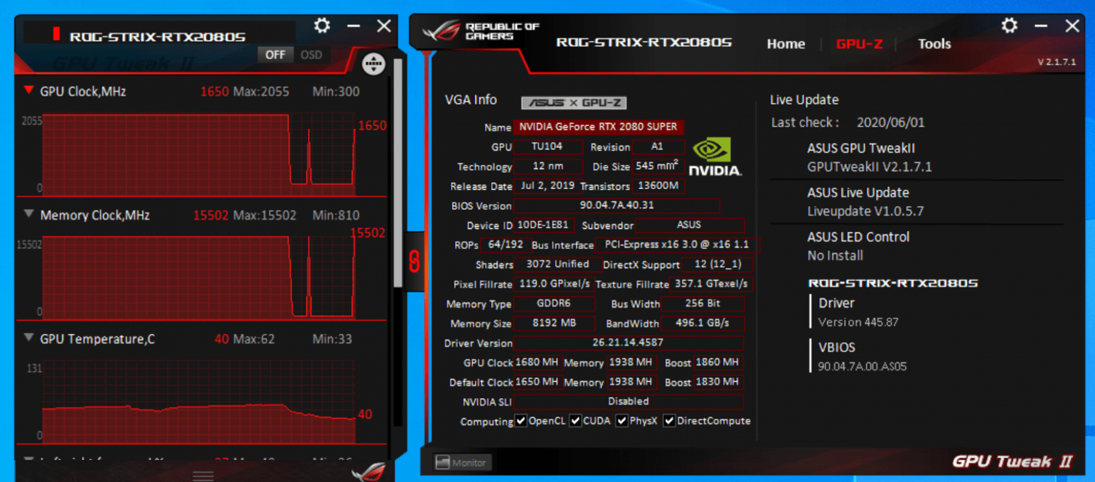 ASUS ROG STRIX RTX 2080 SUPER Advanced Edition Graphics Card Review ...