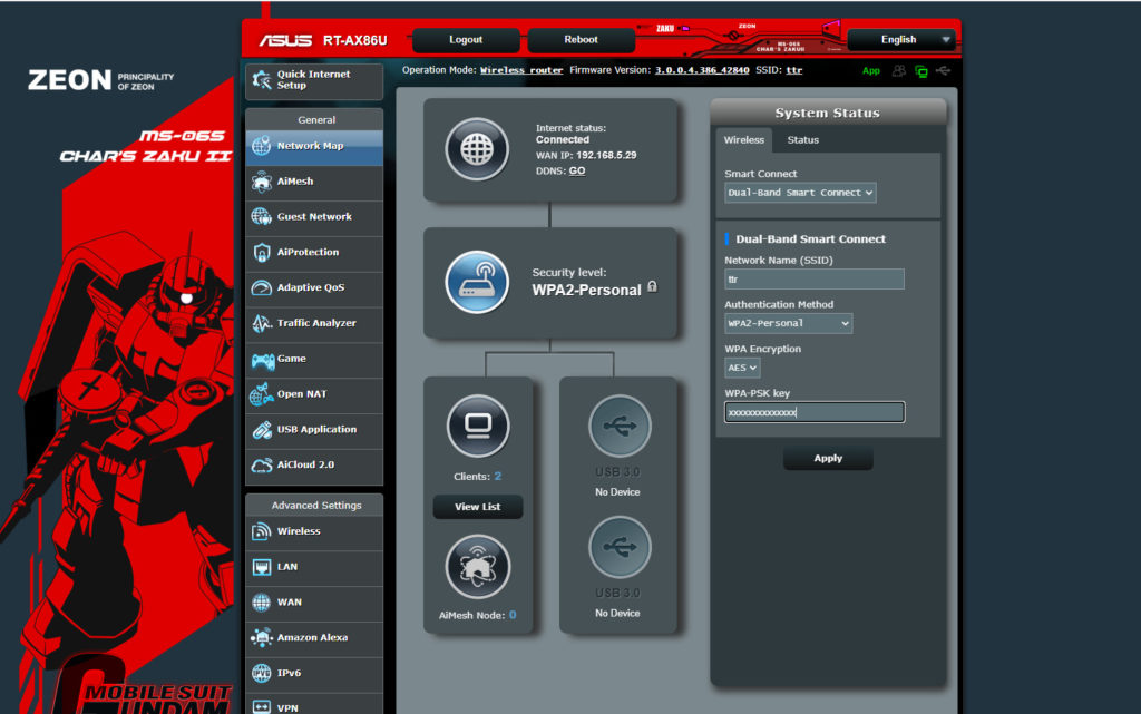 WFH Home Network Upgrade : ASUS RT-AX86U ZAKU II Edition Wireless ...