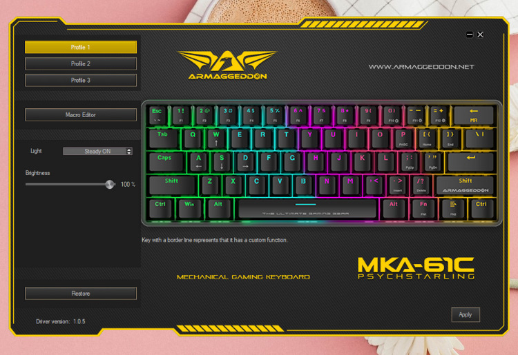 Armaggeddon MKA-61C Pyschstarling Review: An affordable 61-key ...