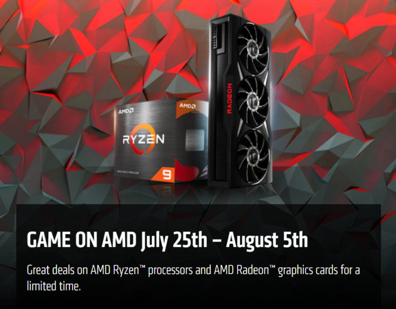 Get great Radeon graphics card and Ryzen processor deals during GAME ON ...