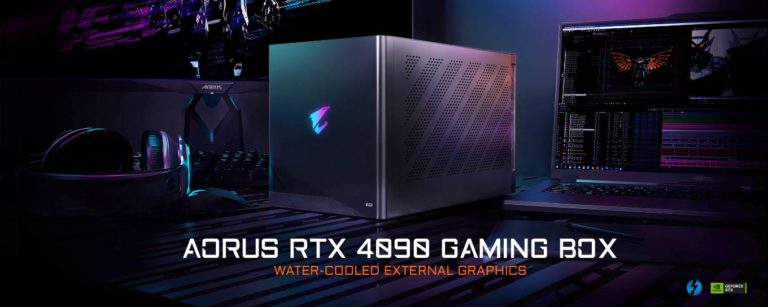 New RTX 4090 GAMING BOX eGPU by GIGABYTE AORUS with water cooling ...