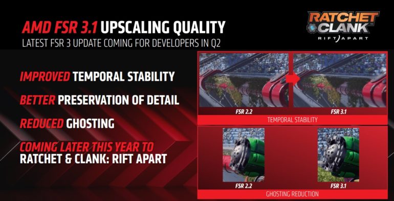 AMD introduces FSR 3.1 targeting visual clarity improvements over pure ...