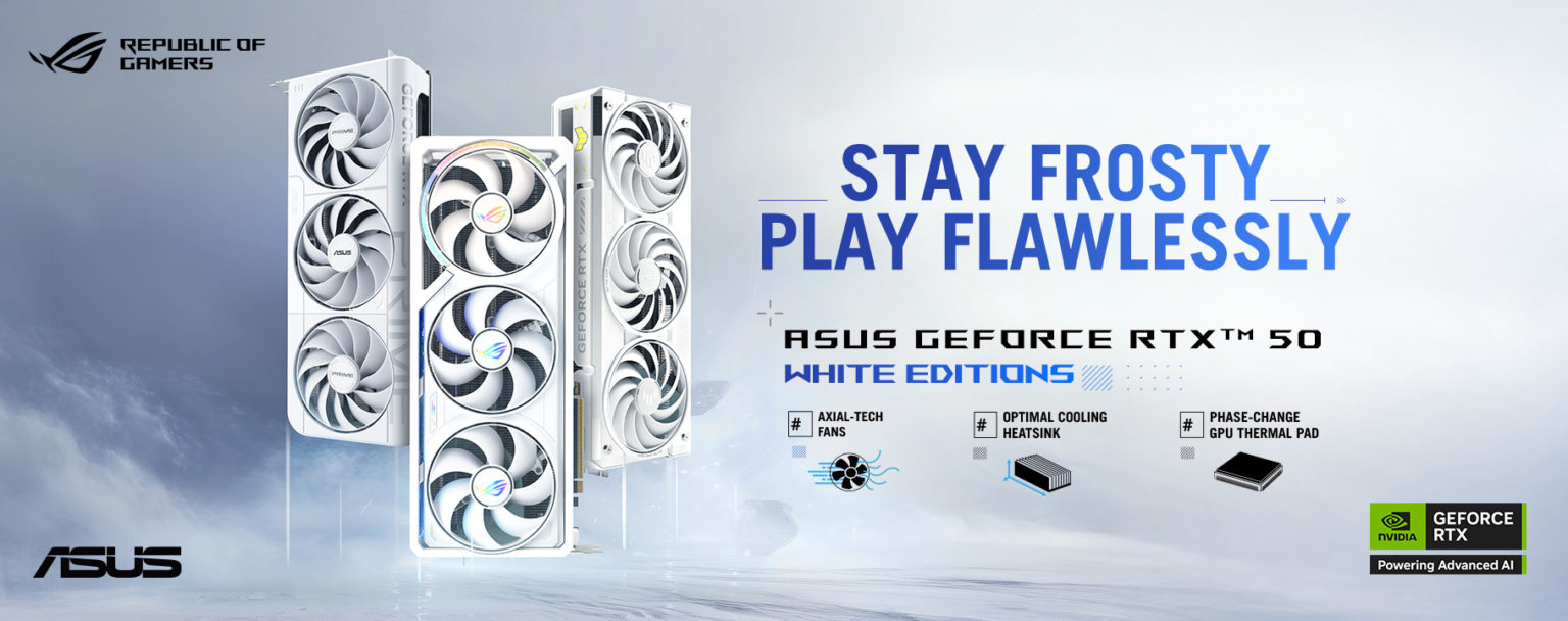 ASUS debuts GeForce RTX 50 White Edition series cards across ROG, TUF ...
