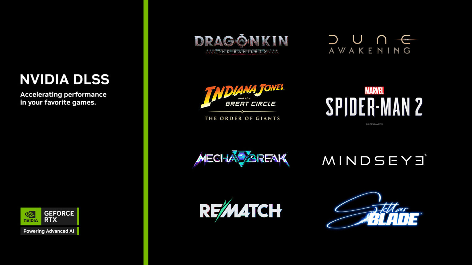 NVIDIA DLSS 4 MFG announced for Stellar Blade, Dune Awakening, Marvel's ...