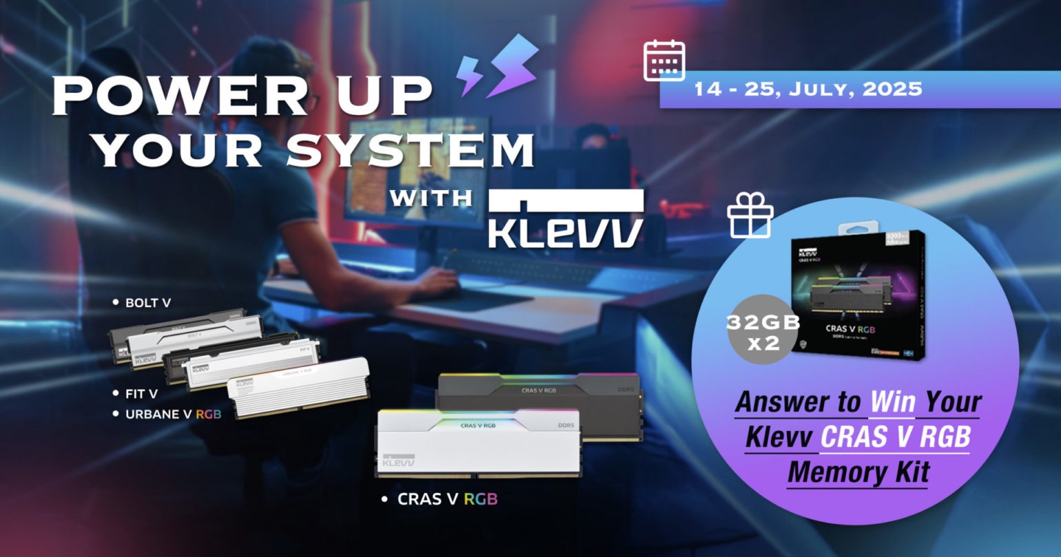 Power Up Your System with KLEVV – CRAS V RGB DDR5 Giveaway! - The Tech Revolutionist
