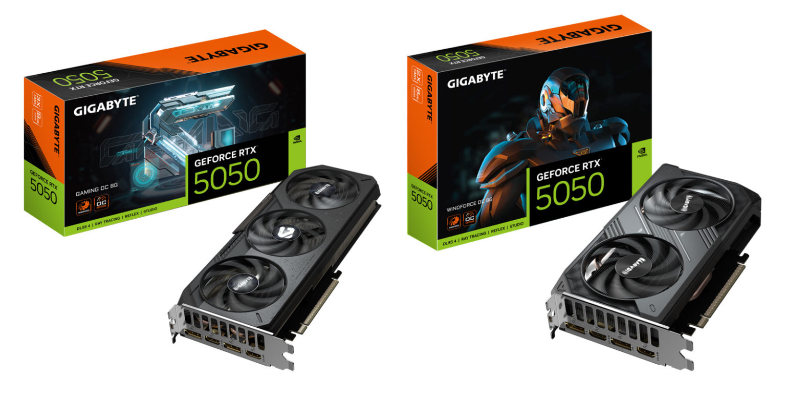 GIGABYTE debuts GeForce RTX 5050 series with WINDFORCE, GAMING, and low ...